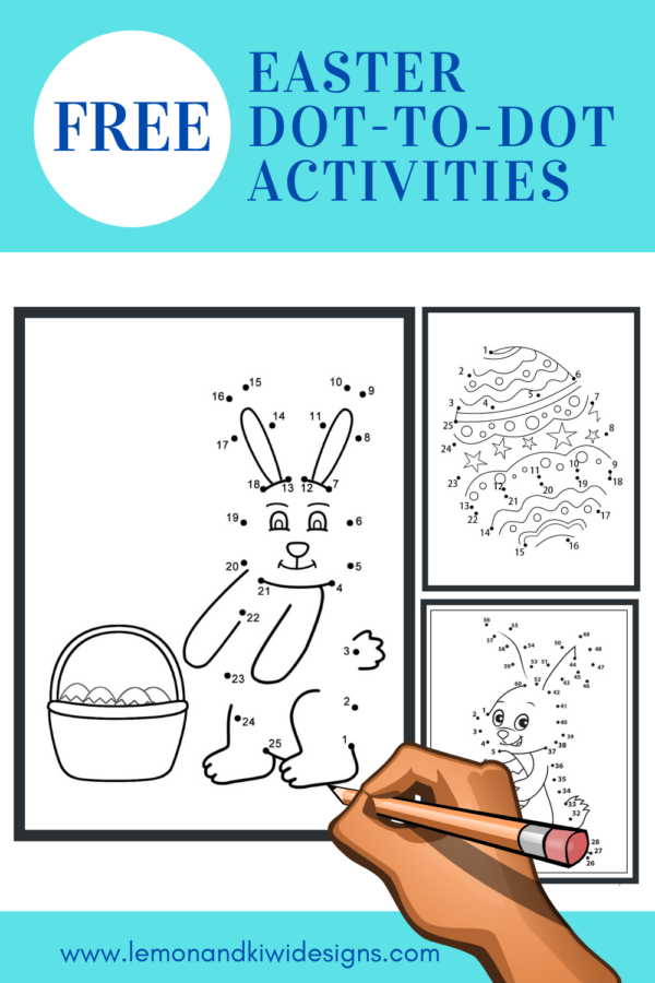 Free Easter Dot to Dot Printables - Lemon and Kiwi Designs