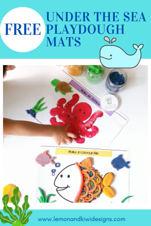 Free Under the Sea Playdough Mats - Lemon and Kiwi Designs