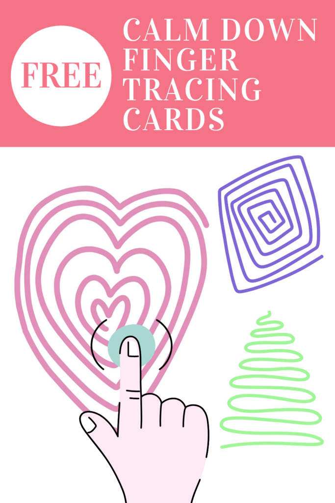 Free Finger Tracing Calm Down Cards - Lemon and Kiwi Designs