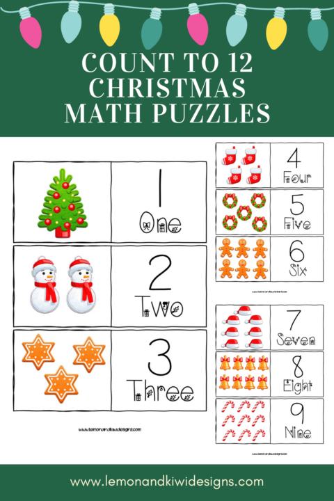 Free Printable Christmas Mix and Match Puzzles - Lemon and Kiwi Designs