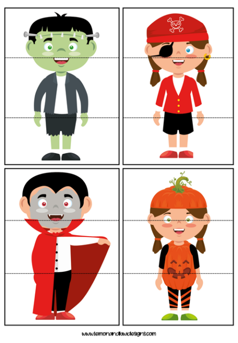 Free Halloween Printable Puzzles - Lemon and Kiwi Designs