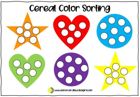 6 Cereal Learning Crafts for Preschoolers - Lemon and Kiwi Designs