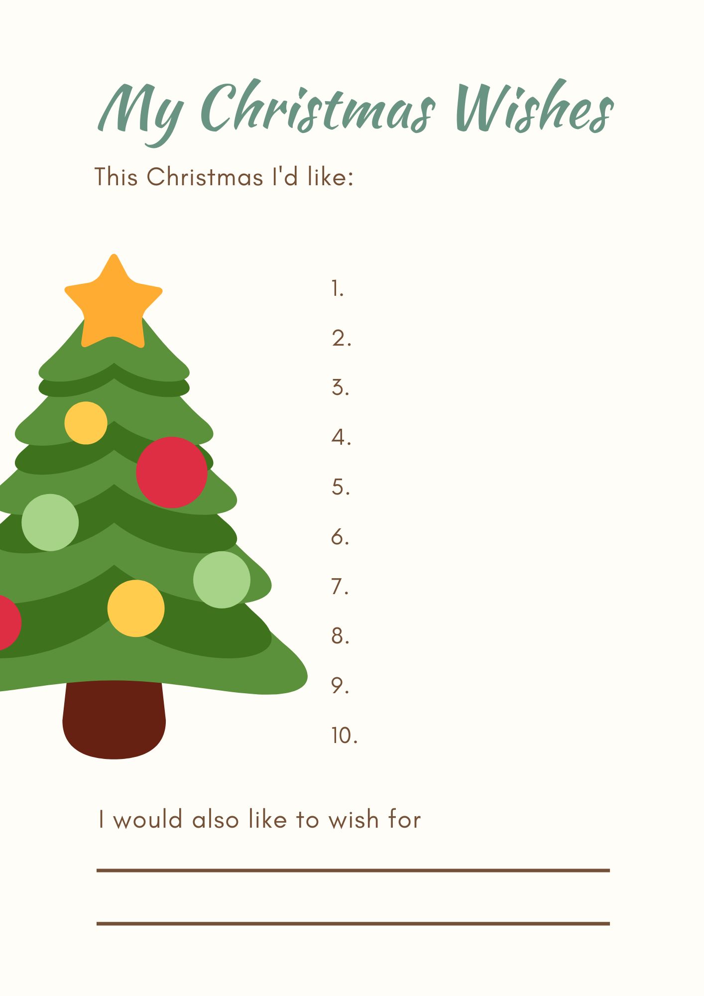 Free Christmas Wish Lists Lemon And Kiwi Designs