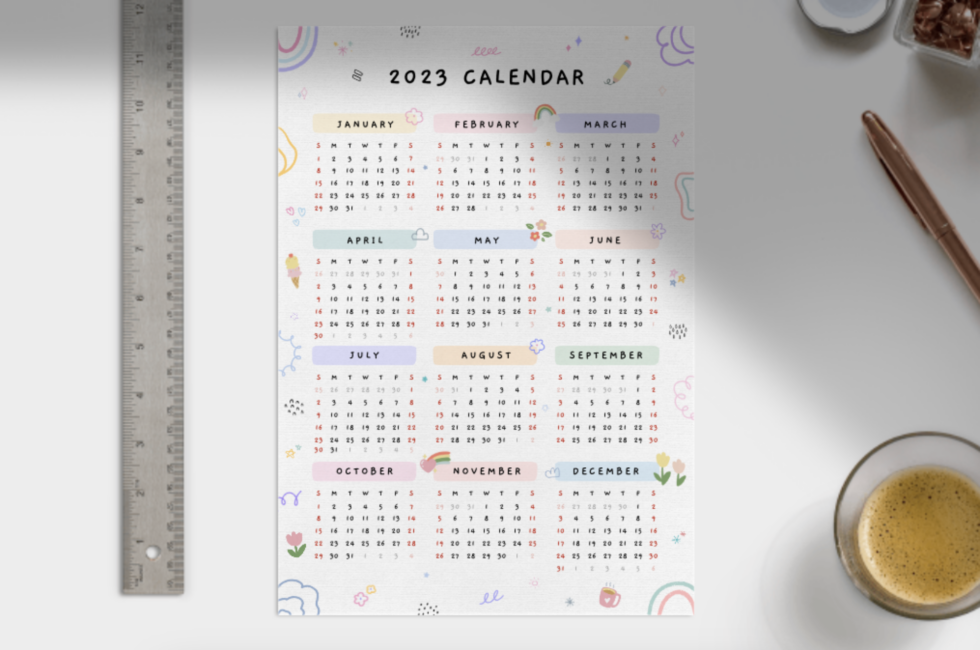 Free 2023 Printable Calendars - Lemon and Kiwi Designs