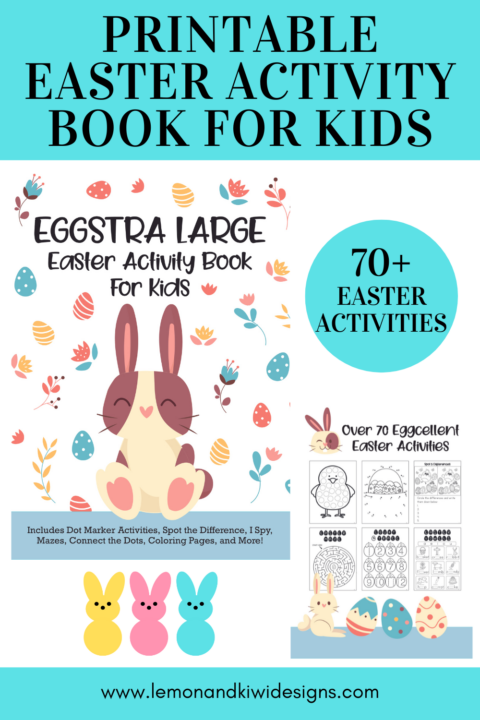 Printable Easter Activity Book For Kids - Lemon and Kiwi Designs